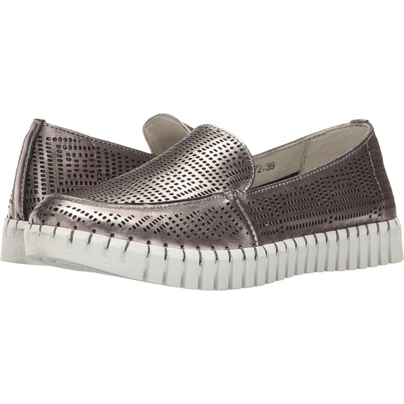 bernie mev. | Shoes | Bernie Mev Perforated Cutout Leather Metallic ...